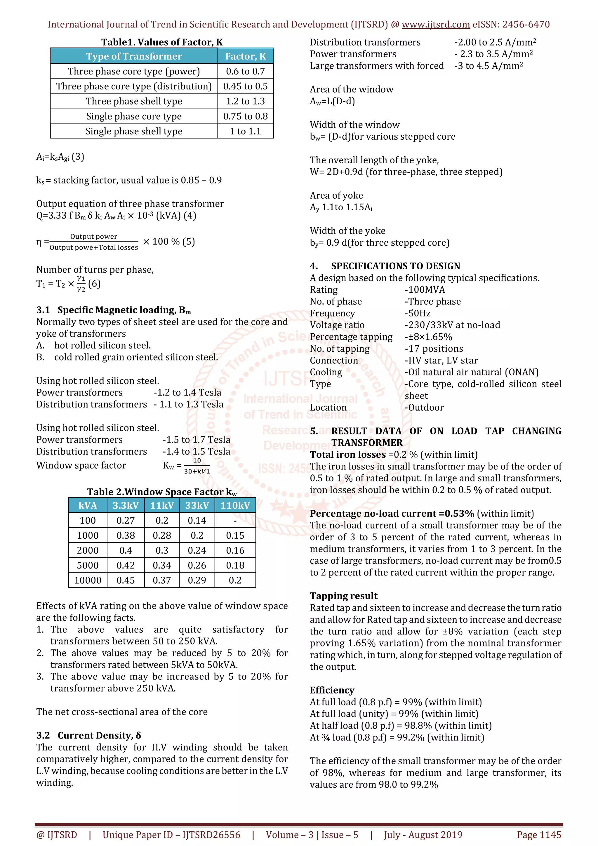 Analysis of on Load Tap Changing Transformer for Substation | PDF