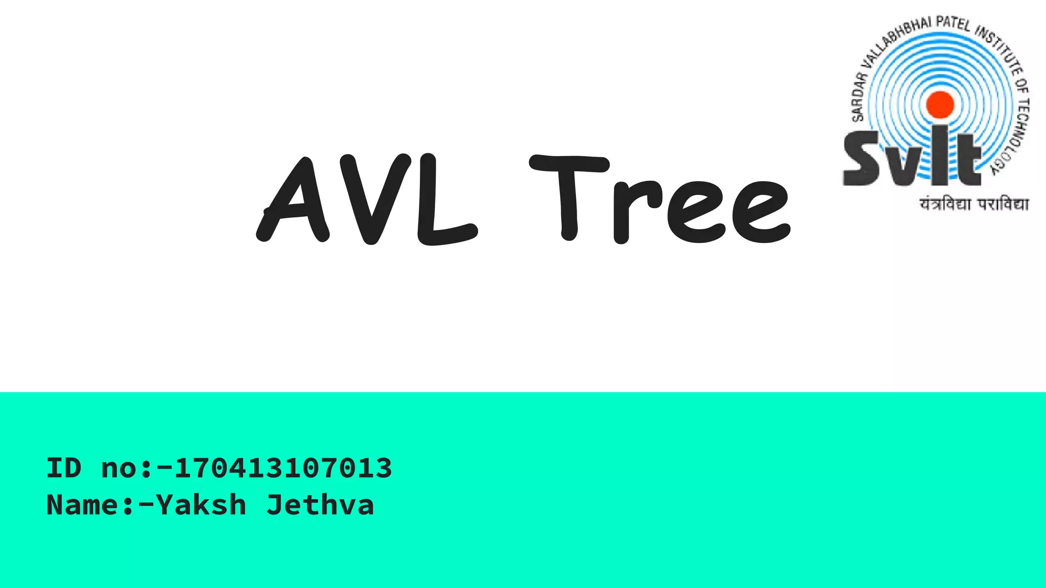 AVL tree ( Balanced Binary Search Tree)-Data Structure | PPT AVL tree ( Balanced Binary Search Tree)-Data Structure | PPT