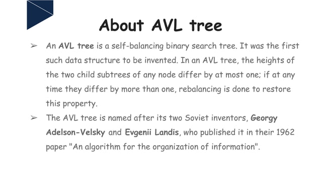 Avl Tree Balanced Binary Search Tree Data Structure Ppt 
