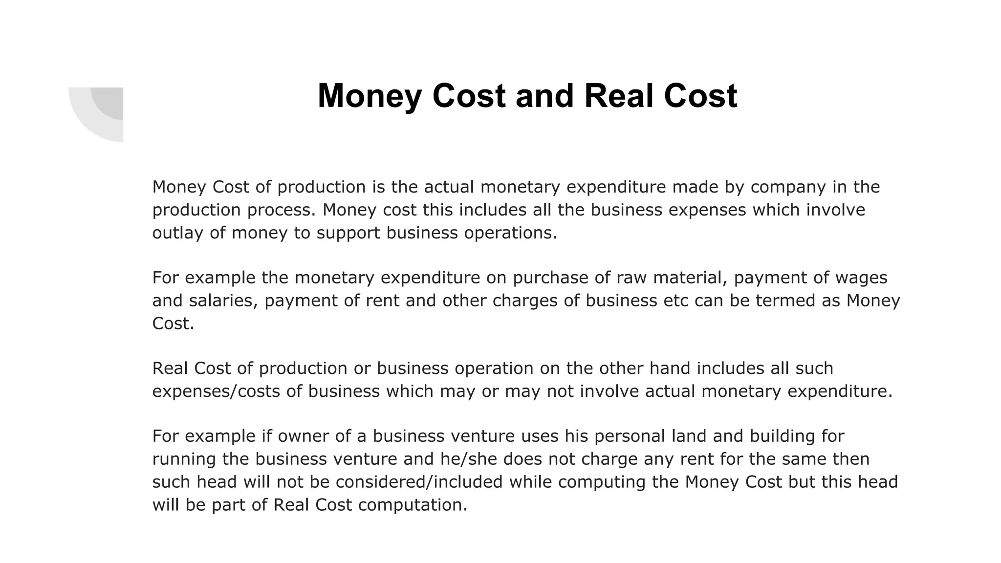 Cost and Various Cost Types | PPT