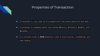 Transaction Properties(ACID Properties) | PDF