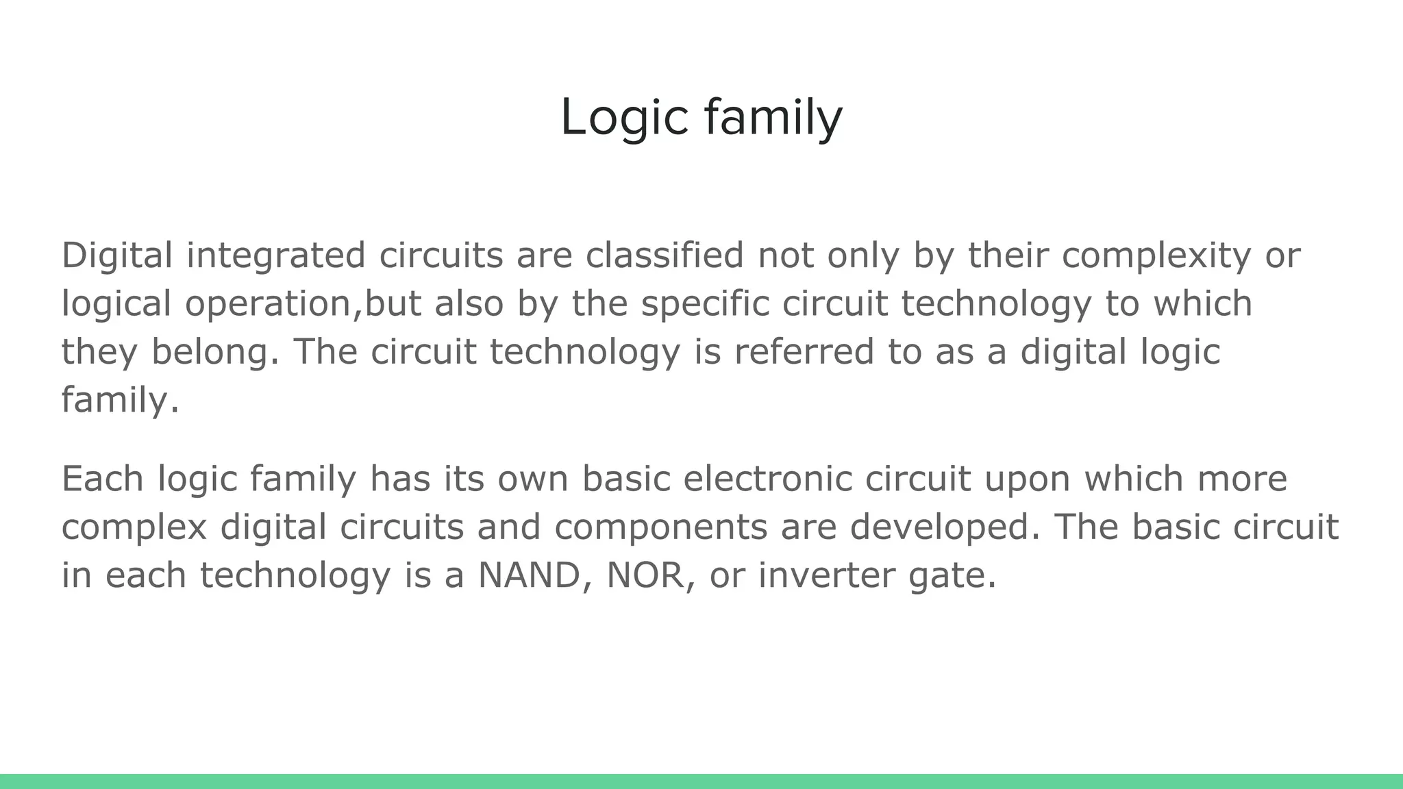 Logic Families ( Digital Electronics ) | PDF