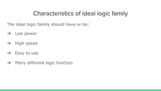 Logic Families ( Digital Electronics ) | PDF