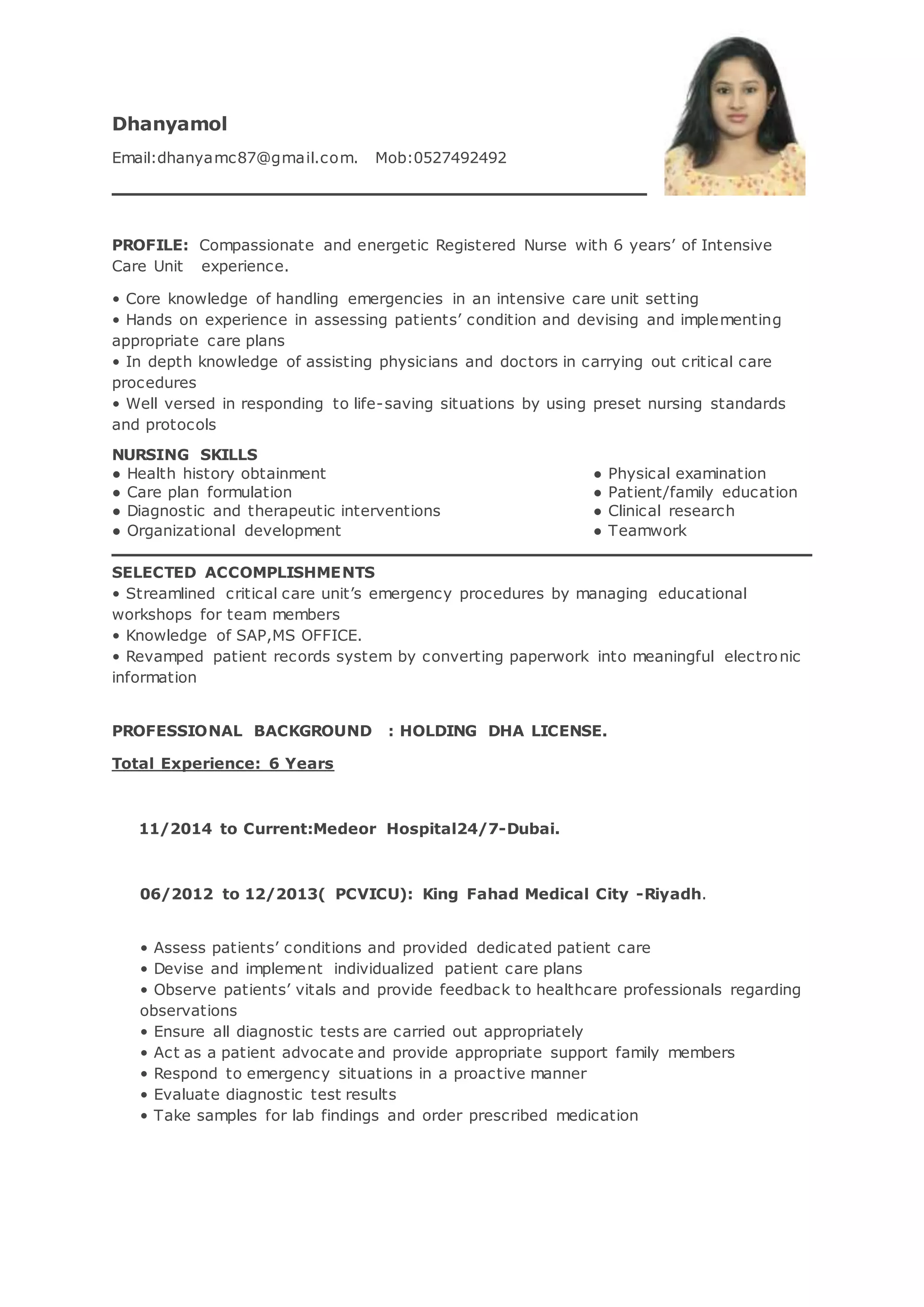 Dhanyamol CV-27-05-15 | PDF