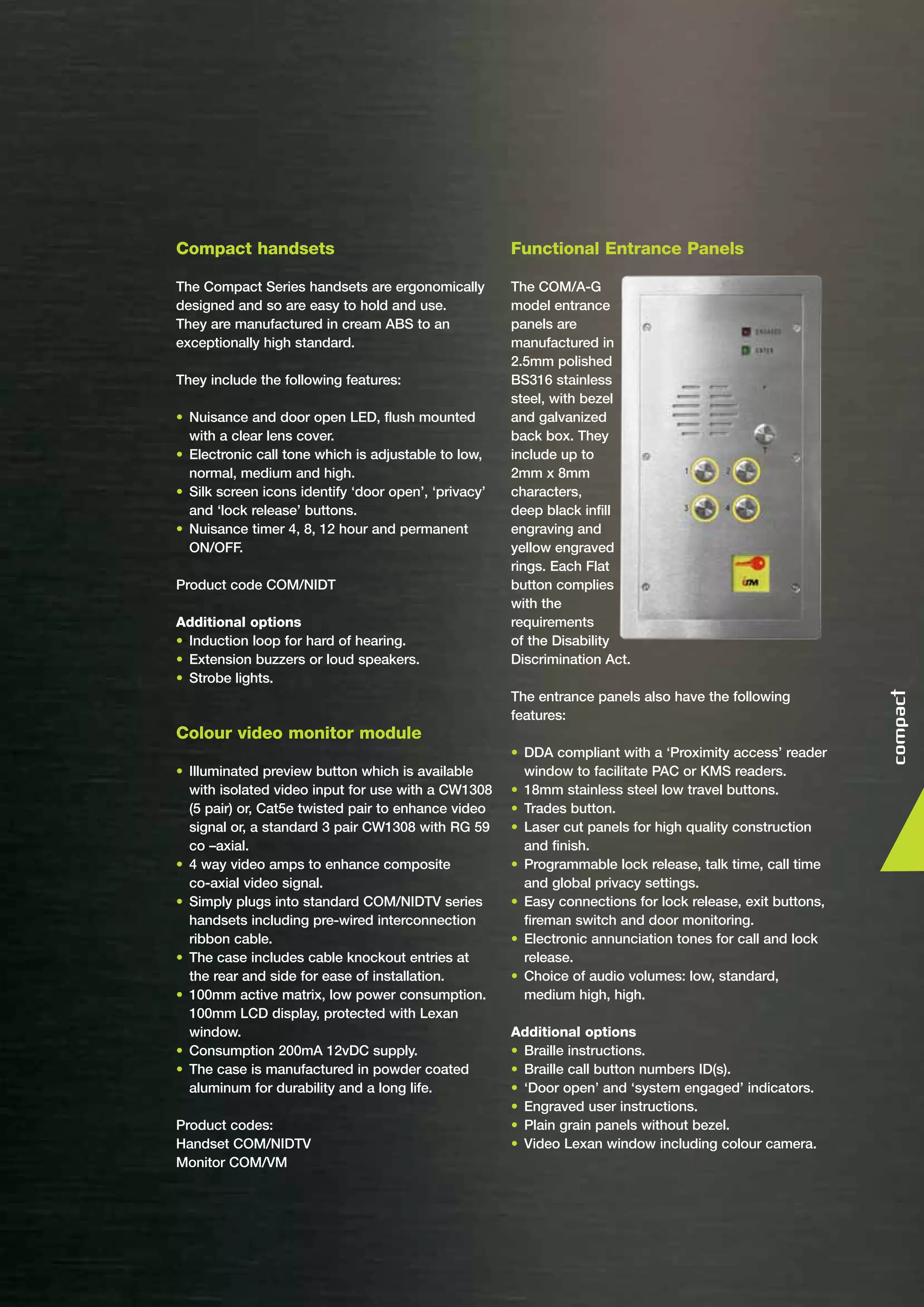 ISMTelephone Entry brochure | PDF