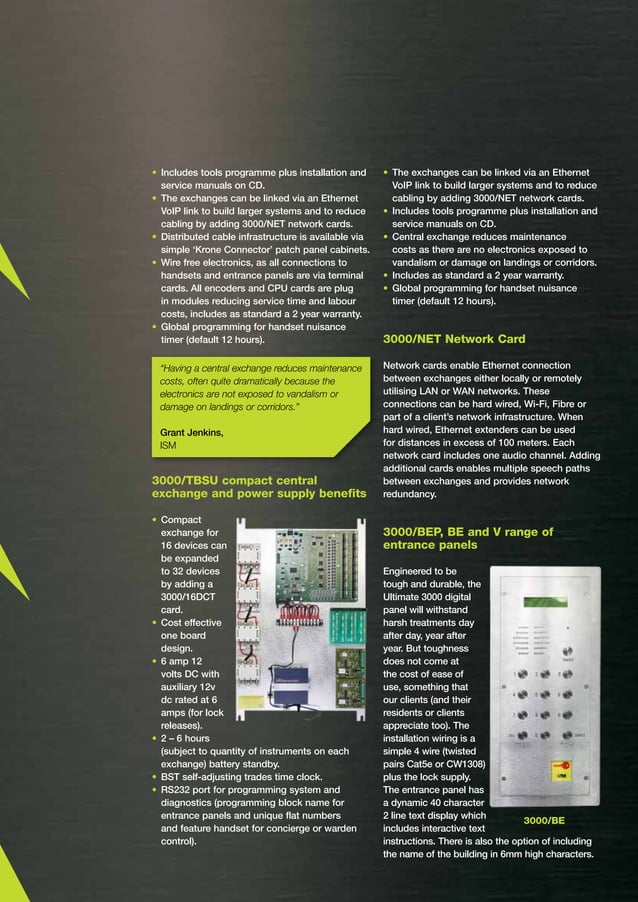 ISMTelephone Entry brochure | PDF