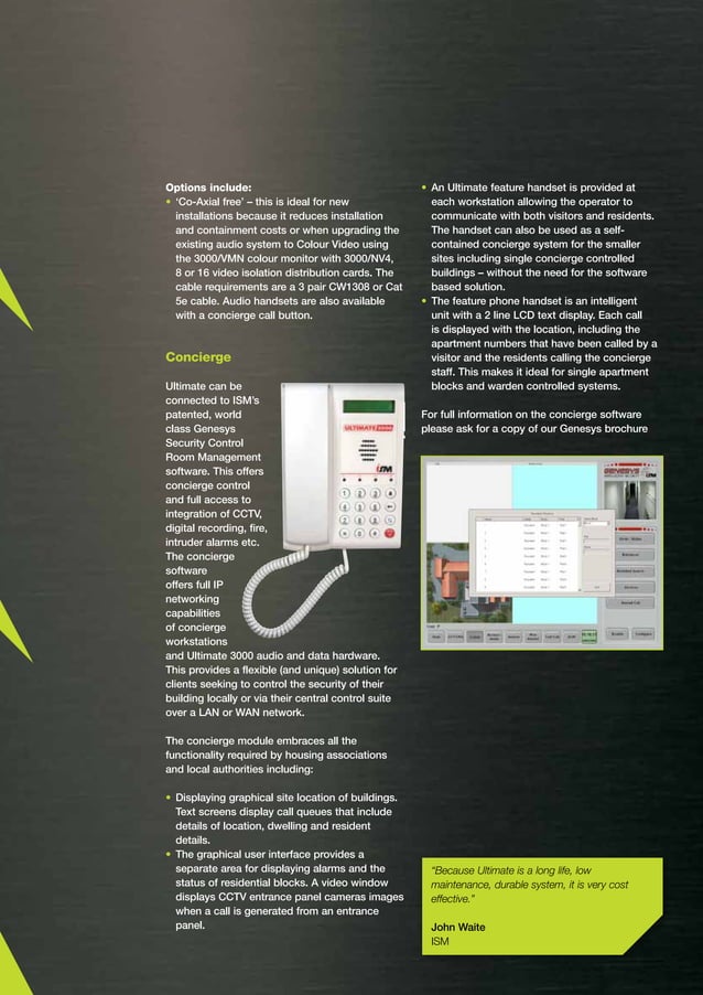 ISMTelephone Entry brochure | PDF