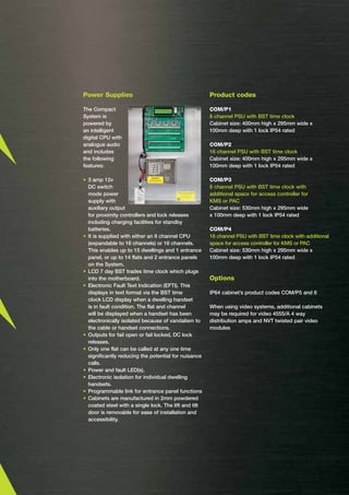 ISMTelephone Entry brochure | PDF