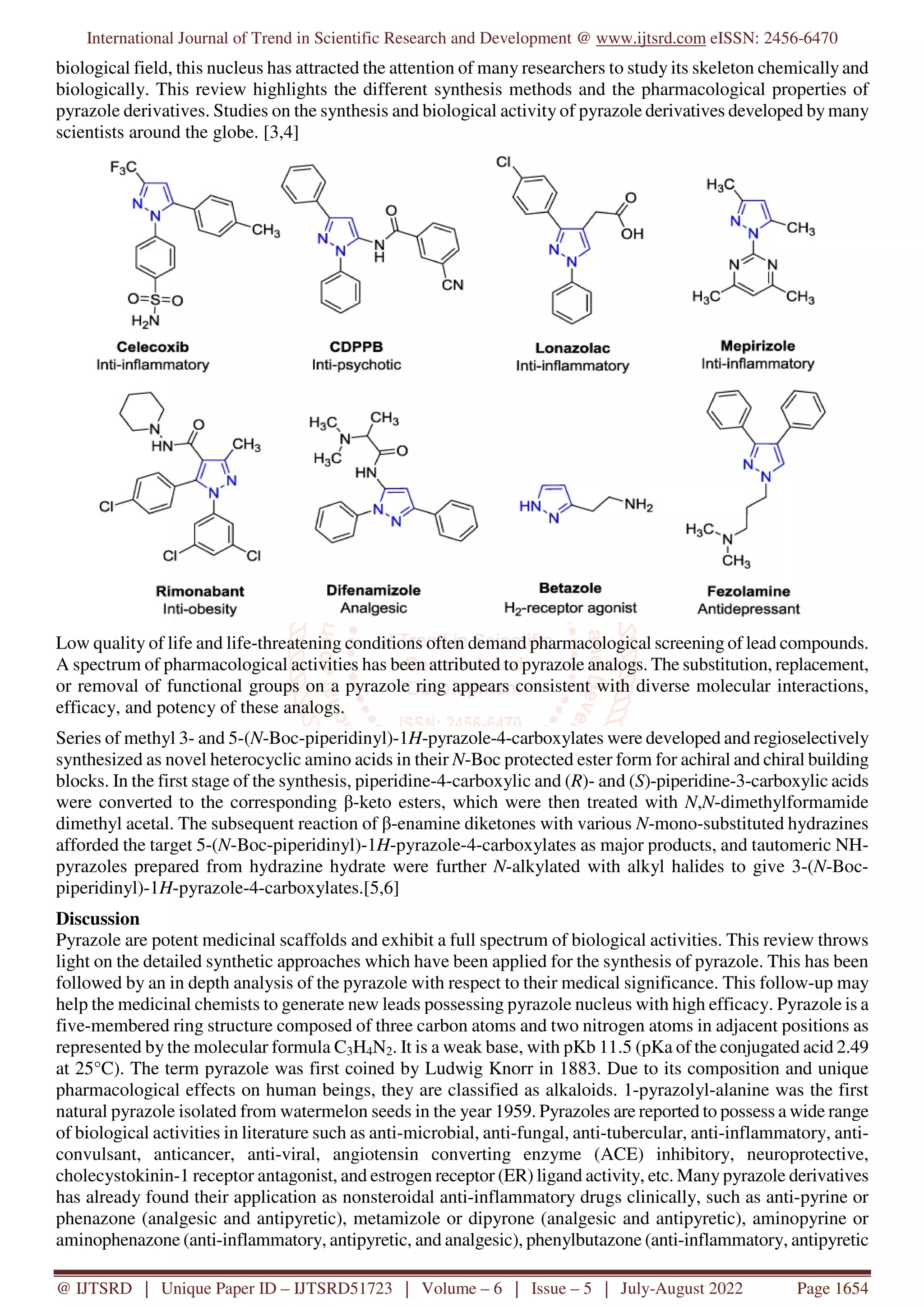 Synthesis and Characterization of Some Pyrazole Based Heterocyclic Compounds | PDF