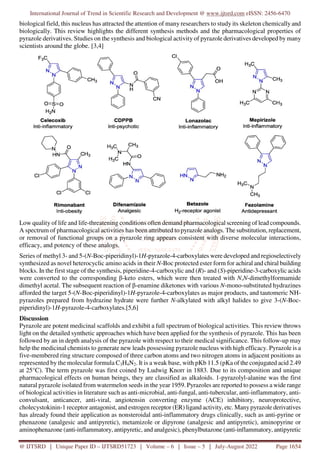 Synthesis and Characterization of Some Pyrazole Based Heterocyclic Compounds | PDF
