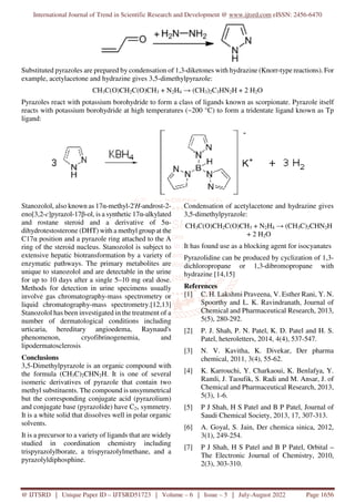 Synthesis and Characterization of Some Pyrazole Based Heterocyclic Compounds | PDF