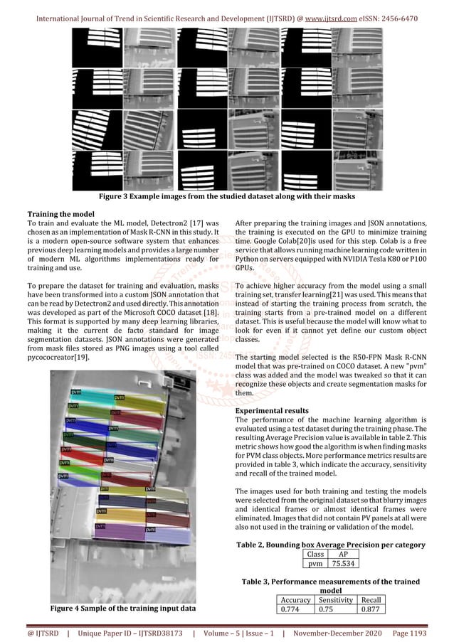 Using Mask R CNN to Isolate PV Panels from Background Object in Images | PDF