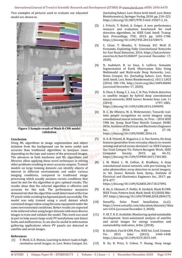 Using Mask R CNN to Isolate PV Panels from Background Object in Images ...