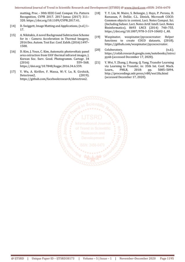 Using Mask R CNN to Isolate PV Panels from Background Object in Images ...