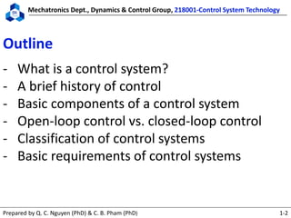 218001 control system technology lecture 1 | PDF