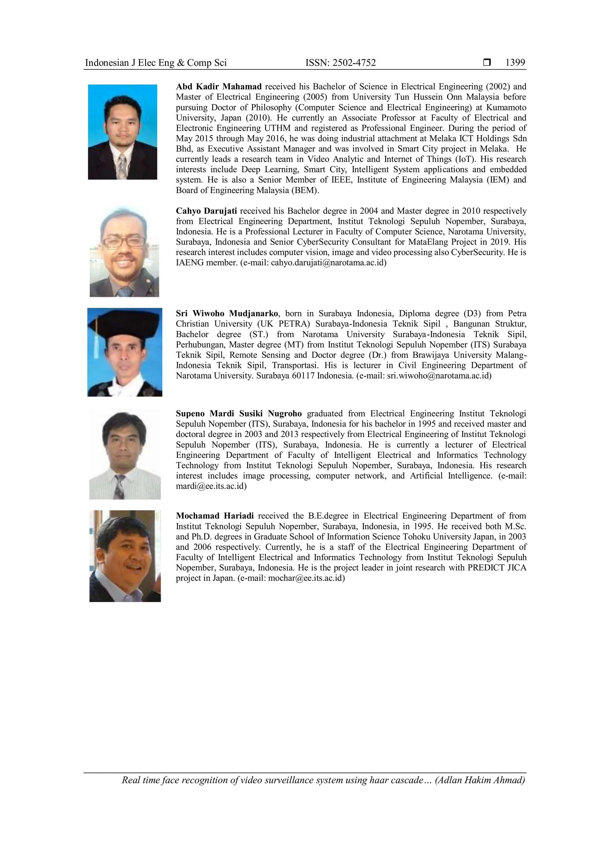 Real Time Face Recognition Of Video Surveillance System Using Haar
