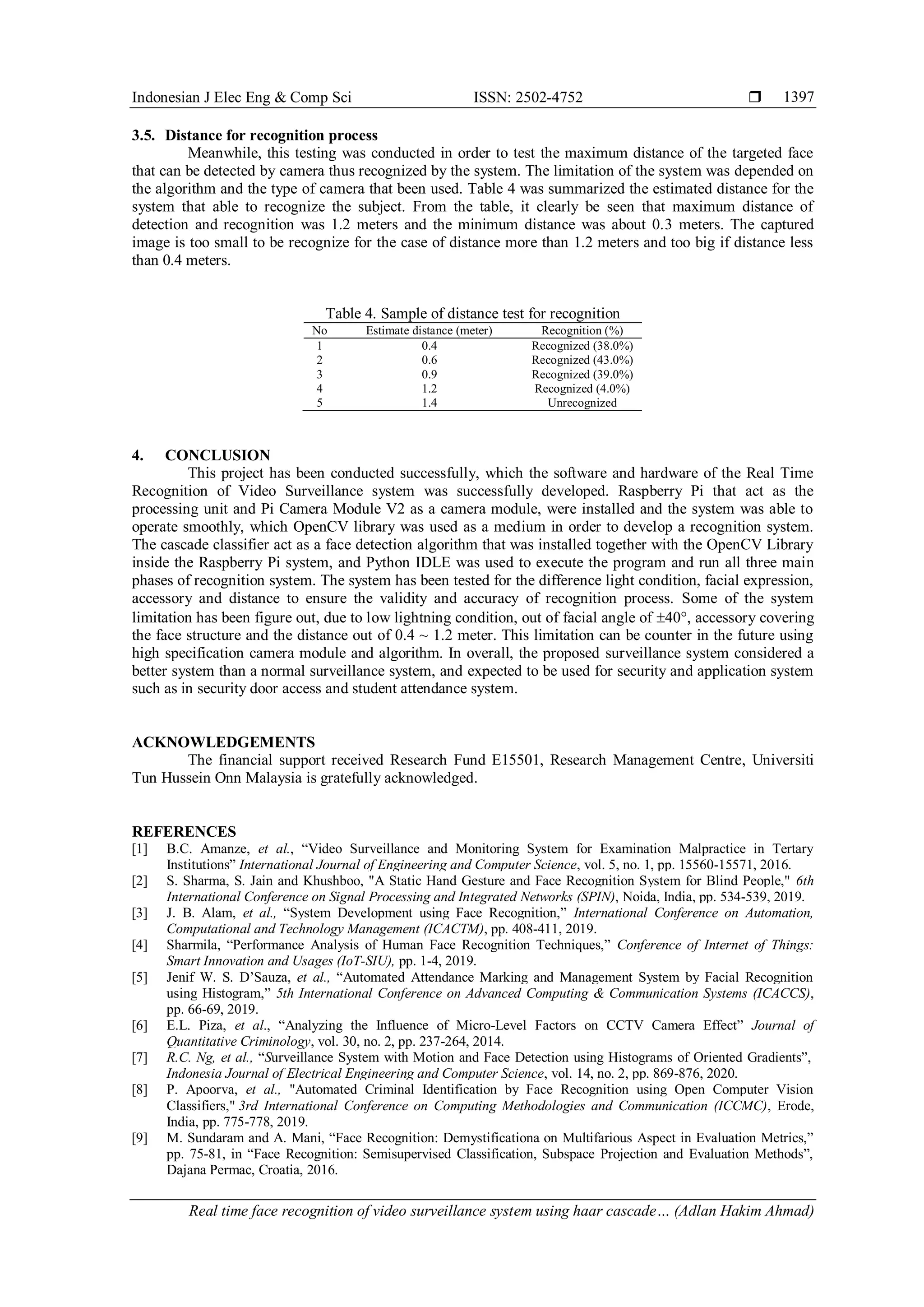 Real Time Face Recognition Of Video Surveillance System Using Haar Cascade Classifier Pdf