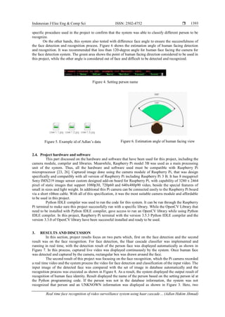 Real time face recognition of video surveillance system using haar ...