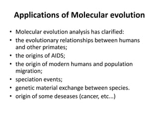Molecular basis of evolution and softwares used in phylogenetic tree ...