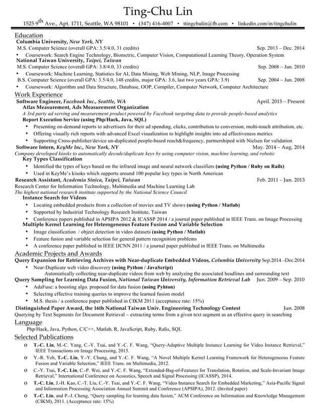 resume-tina-tingchu-lin | PDF