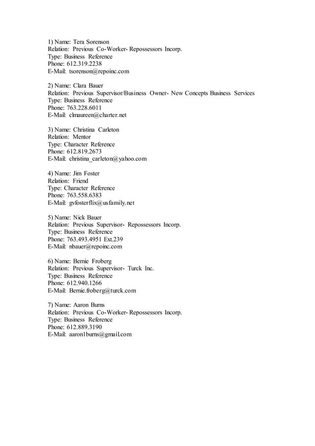 My Professional Ref | DOCX