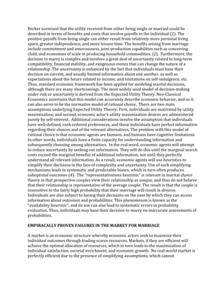 Behavioral Economics & Marriage Decisions | PDF