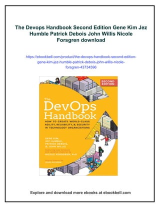 The Devops Handbook Second Edition Gene Kim Jez Humble Patrick Debois ...