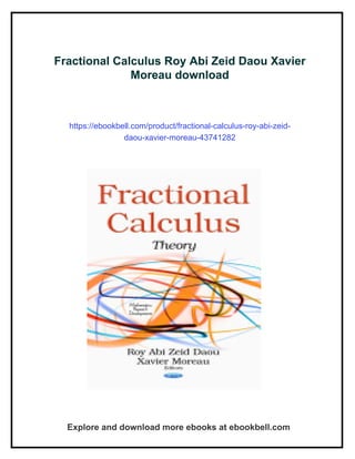 Fractional Calculus Roy Abi Zeid Daou Xavier Moreau | PDF