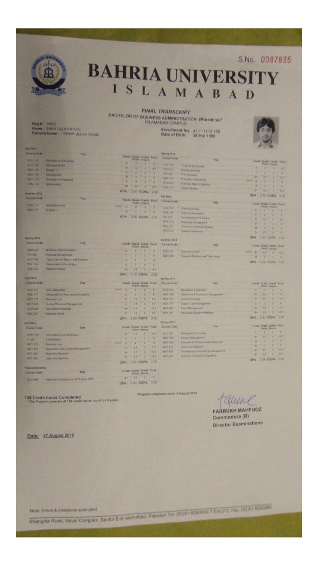 Final Transcript BBA