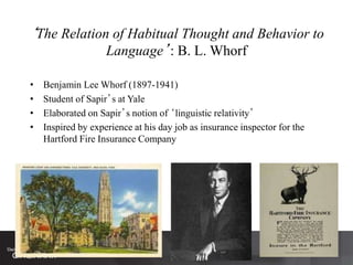 ANTH1007 Language, Thought and Culture | PPTX