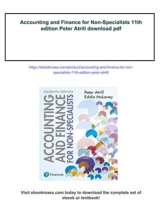 Accounting and Finance for Non-Specialists 11th edition Peter Atrill | PDF