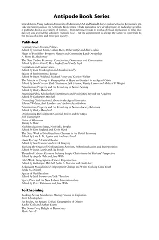 Gramsci Space Nature Politics Michael Ekers Gillian Hart Stefan Kipfer ...