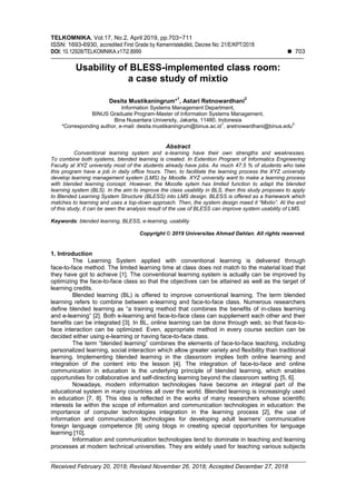 Usability of BLESS-implemented class room: a case study of mixtio | PDF | Undergraduate ...