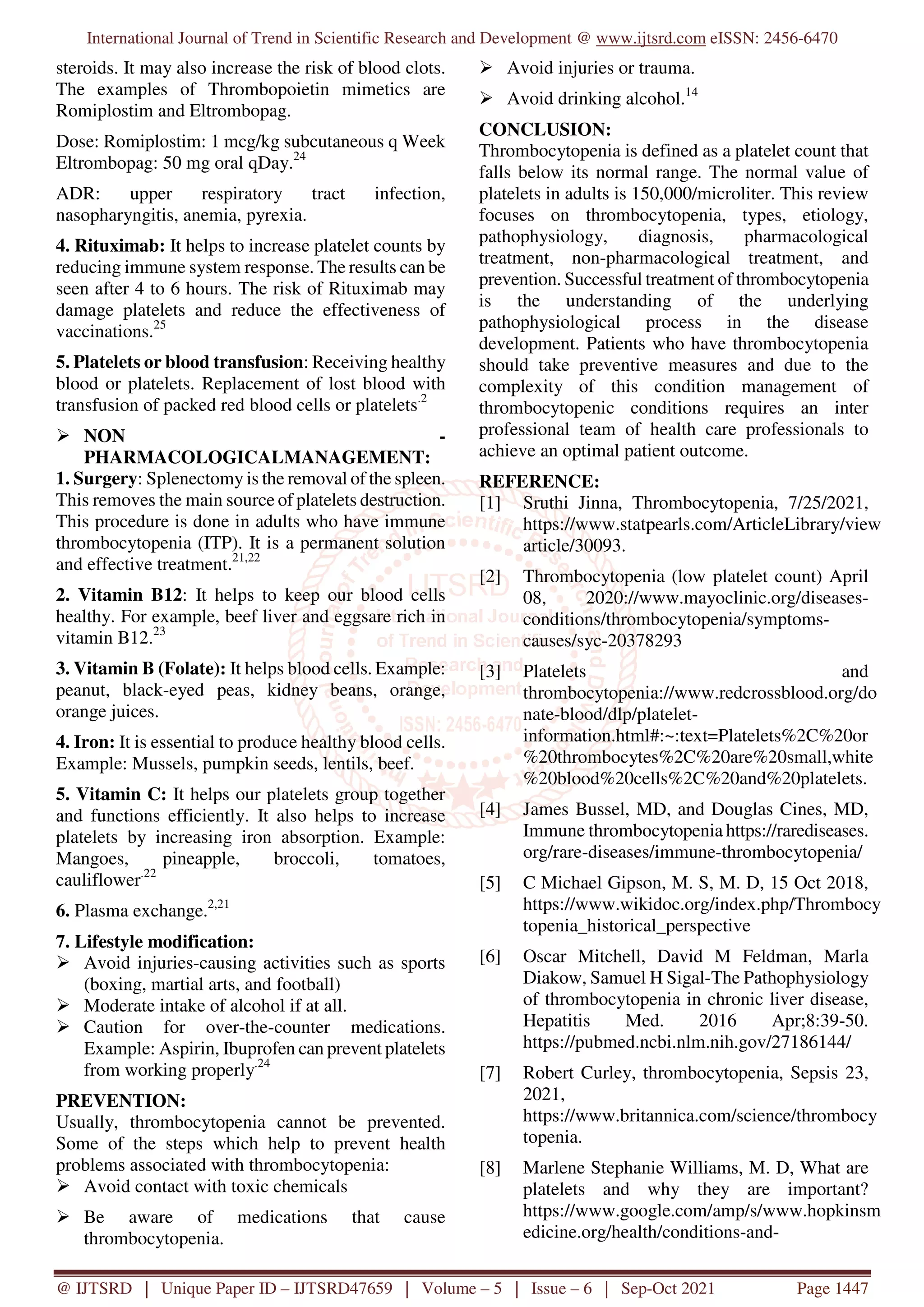 A Review Thrombocytopenia | PDF