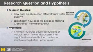 Effects of Obstruction on Stream Water Quality at Parker Mill | PPT