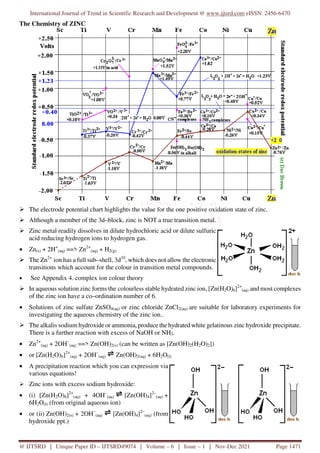 Coordination Chemistry and Binding Properties with Zinc II Cations | PDF