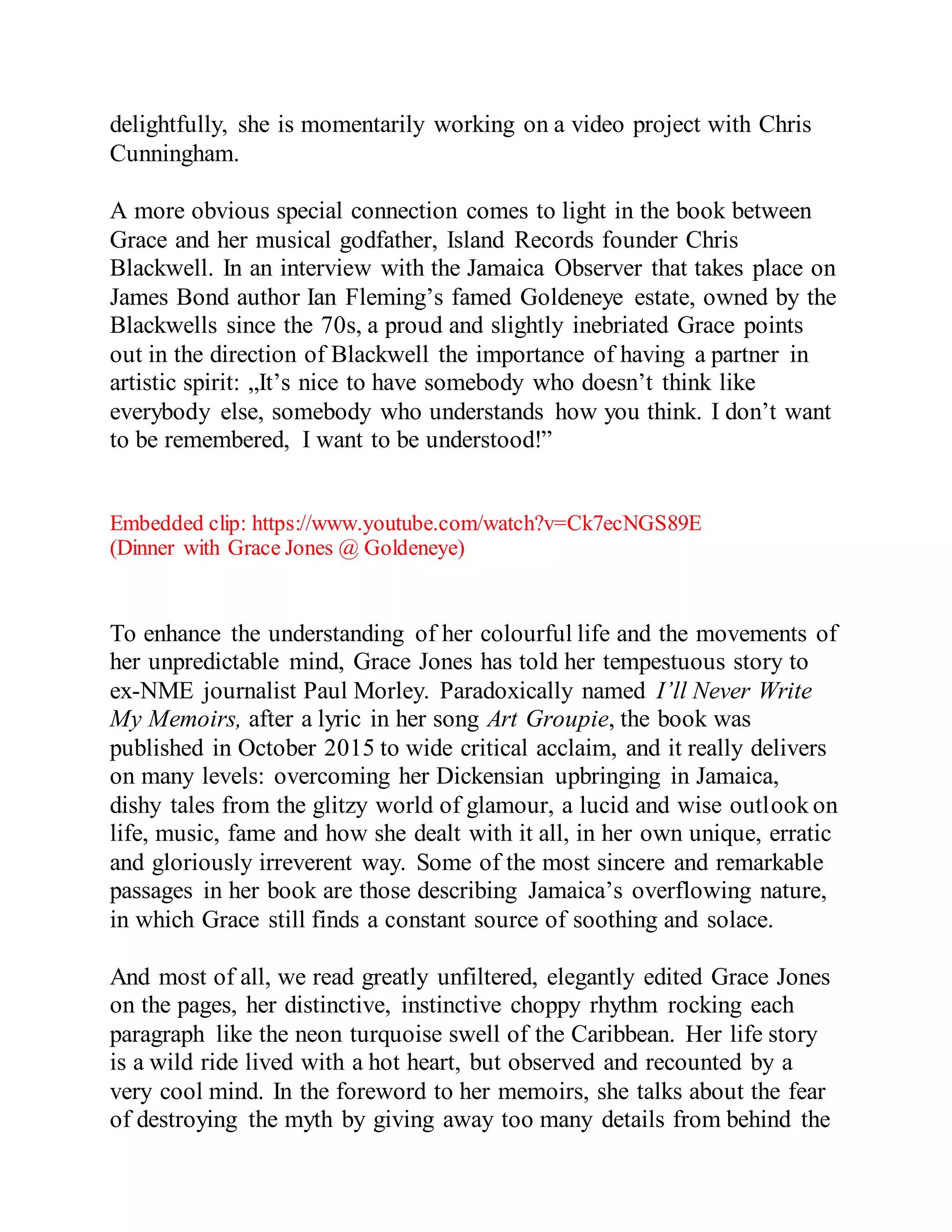 Grace Jones_Memoirs | DOCX
