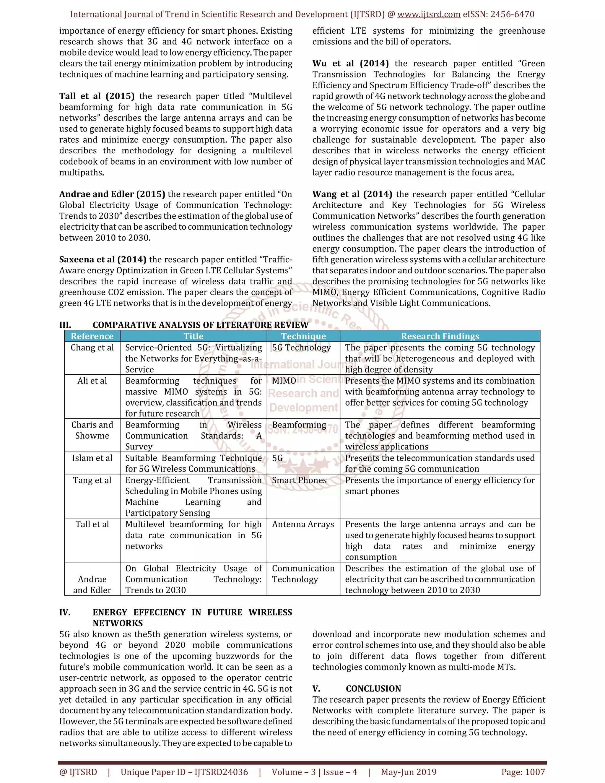 The Review of Energy Efficient Network | PDF