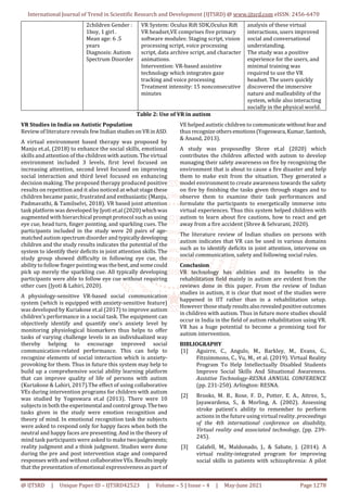 Virtual Reality as a Promising Tool for Autism Intervention | PDF