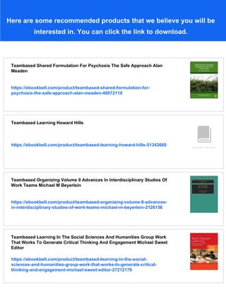Teambased Shared Formulation For Psychosis Alan Meaden Andrew Fox | PDF