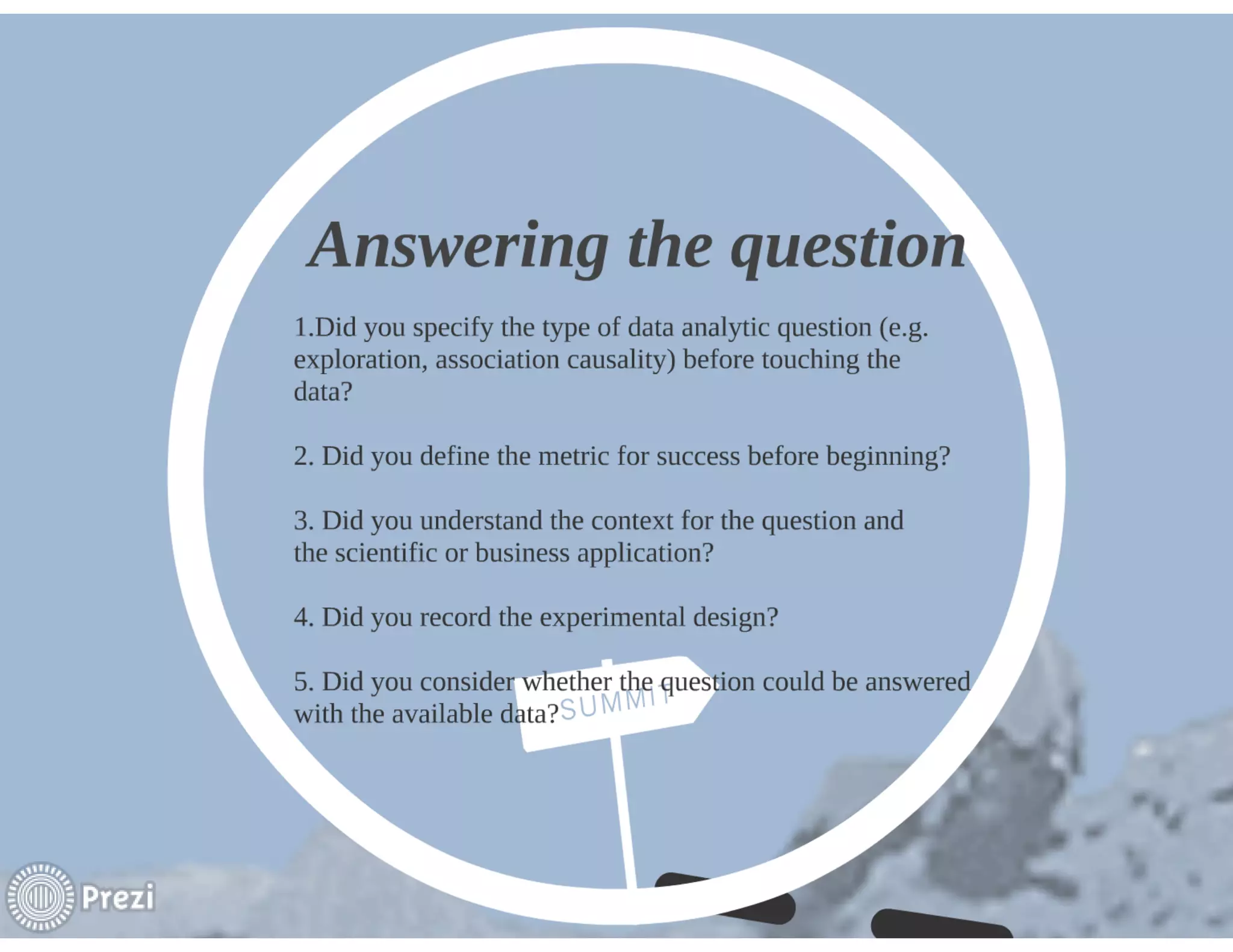 the elements of data analytic style checklisti | PPT