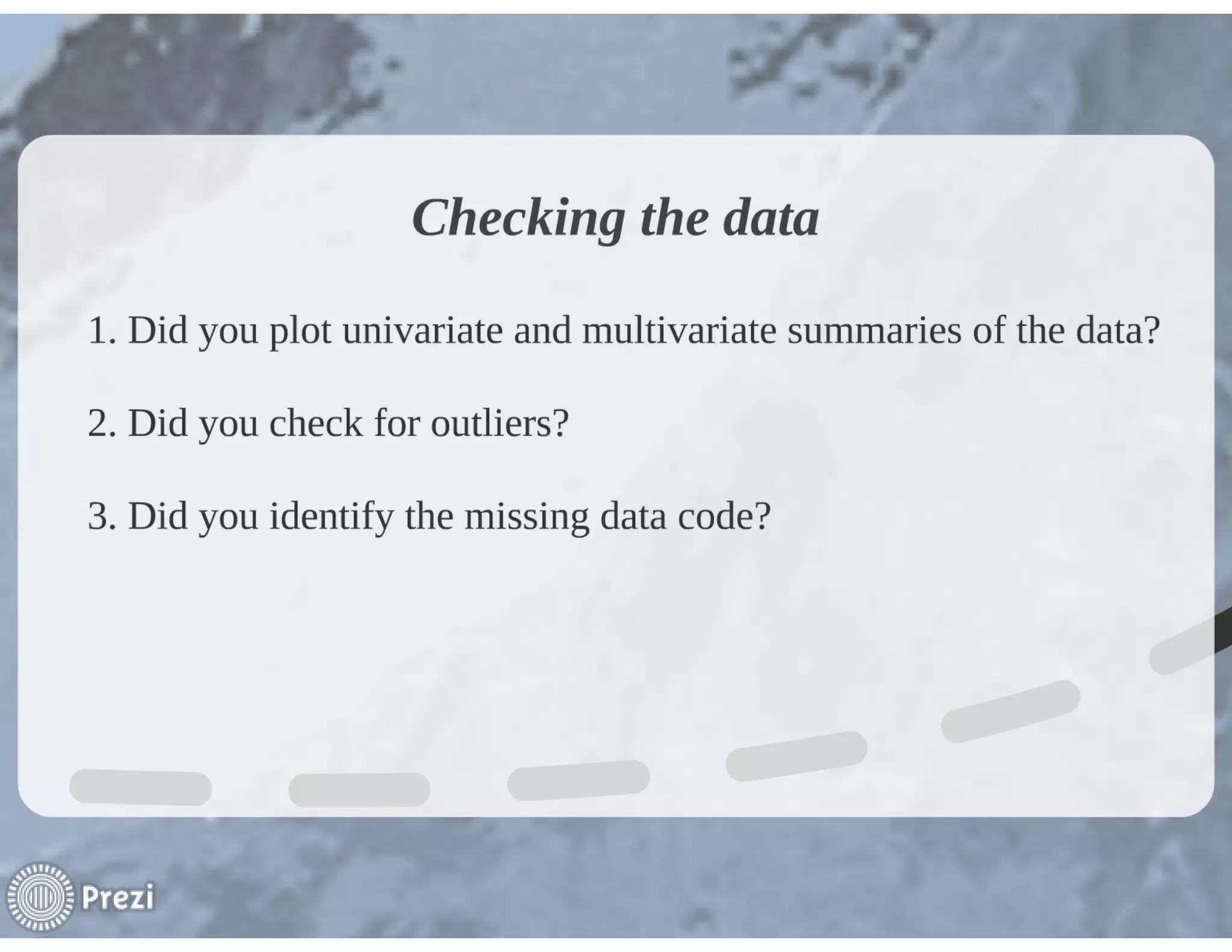 the elements of data analytic style checklisti | PPT