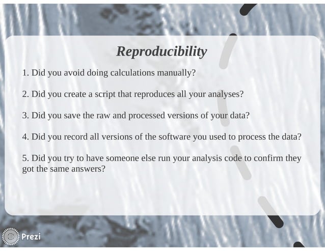 the elements of data analytic style checklisti | PPT