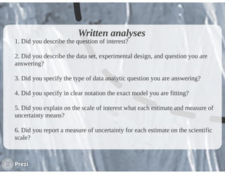 the elements of data analytic style checklisti | PDF