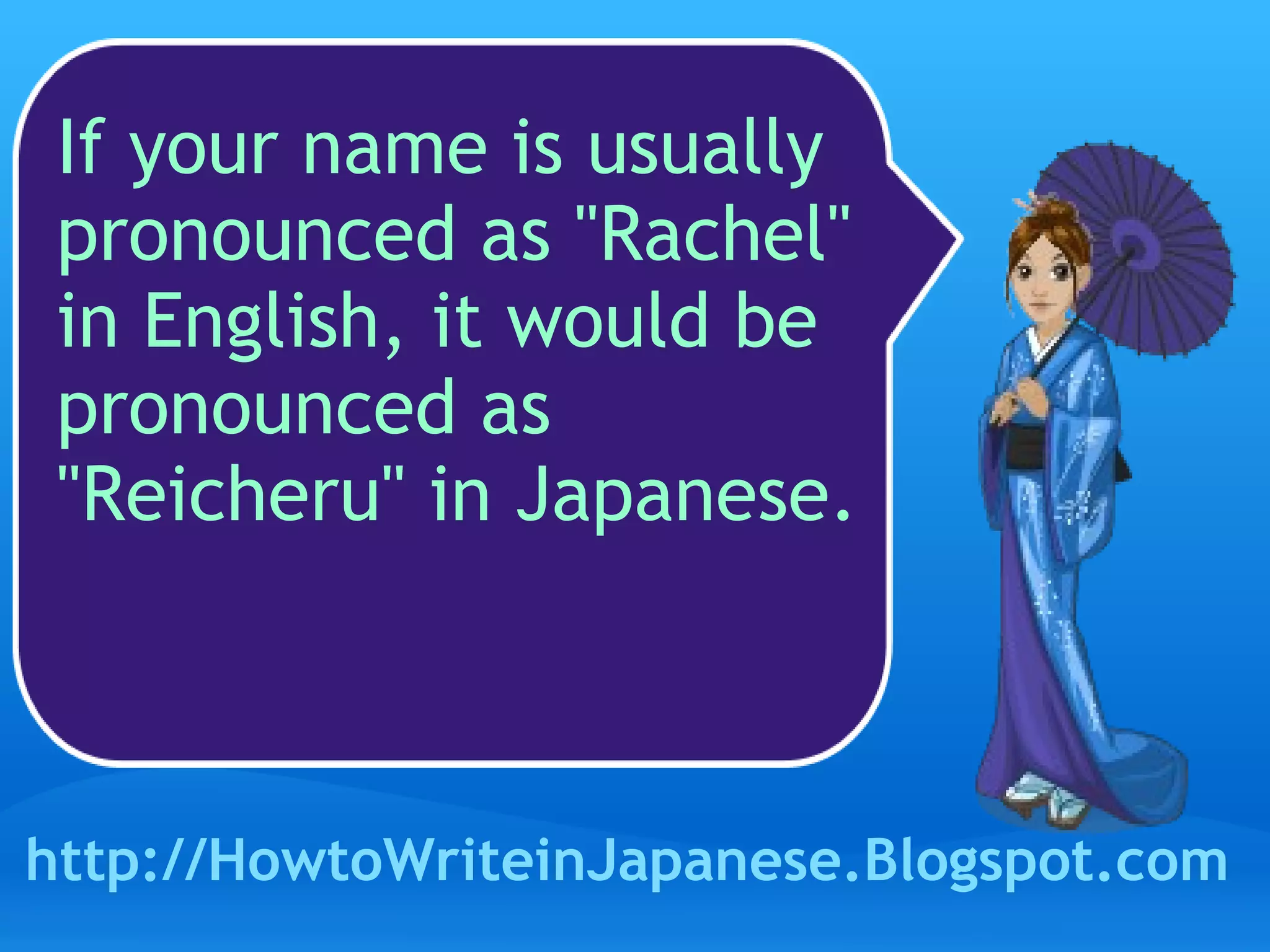 How to Write Your Name in Japanese | PPT