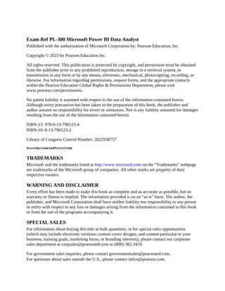 Exam Ref Pl300 Microsoft Power Bi Data Analyst Daniil Maslyuk | PDF