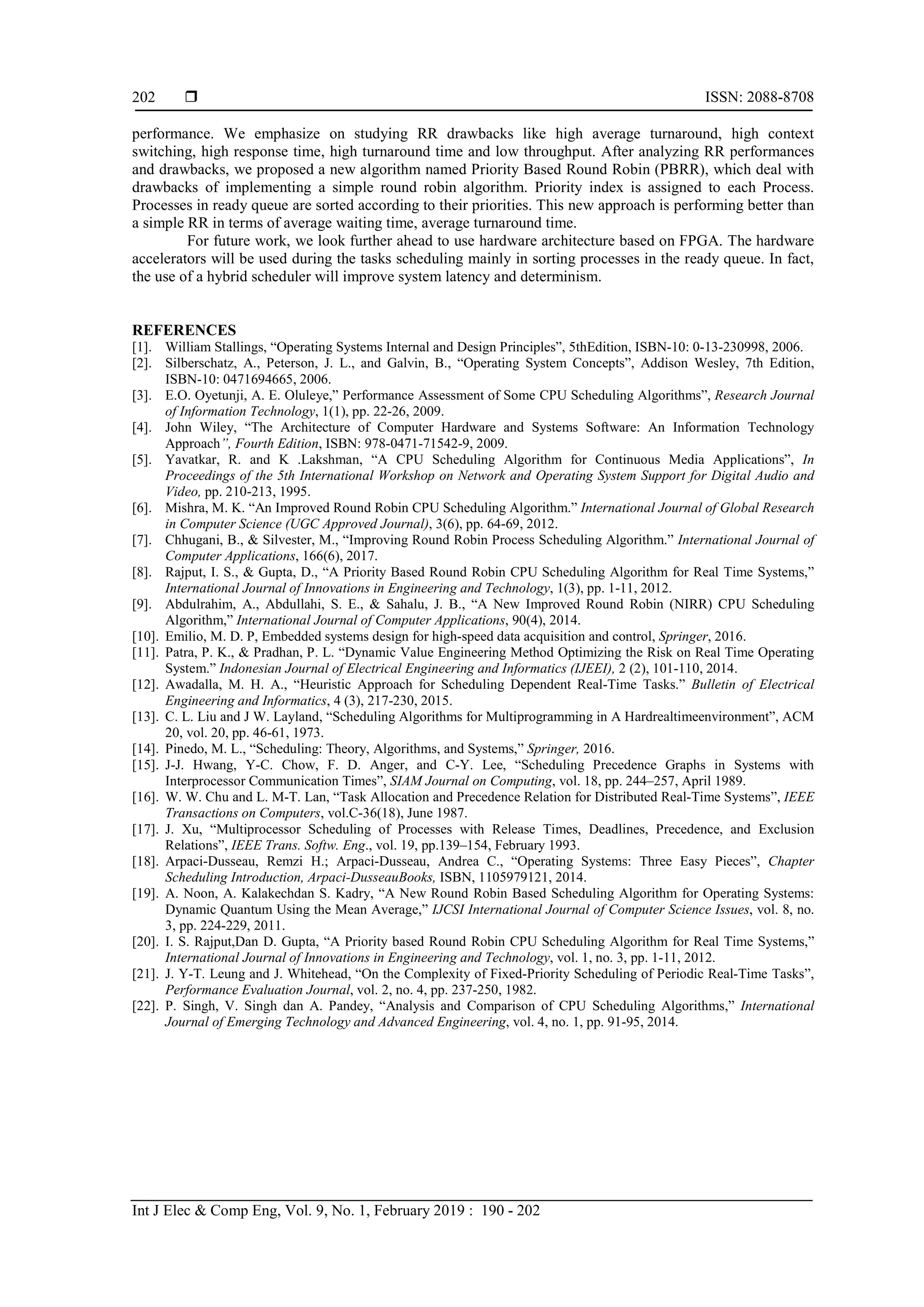Priority based round robin (PBRR) CPU scheduling algorithm | PDF Priority based round robin (PBRR) CPU scheduling algorithm | PDF