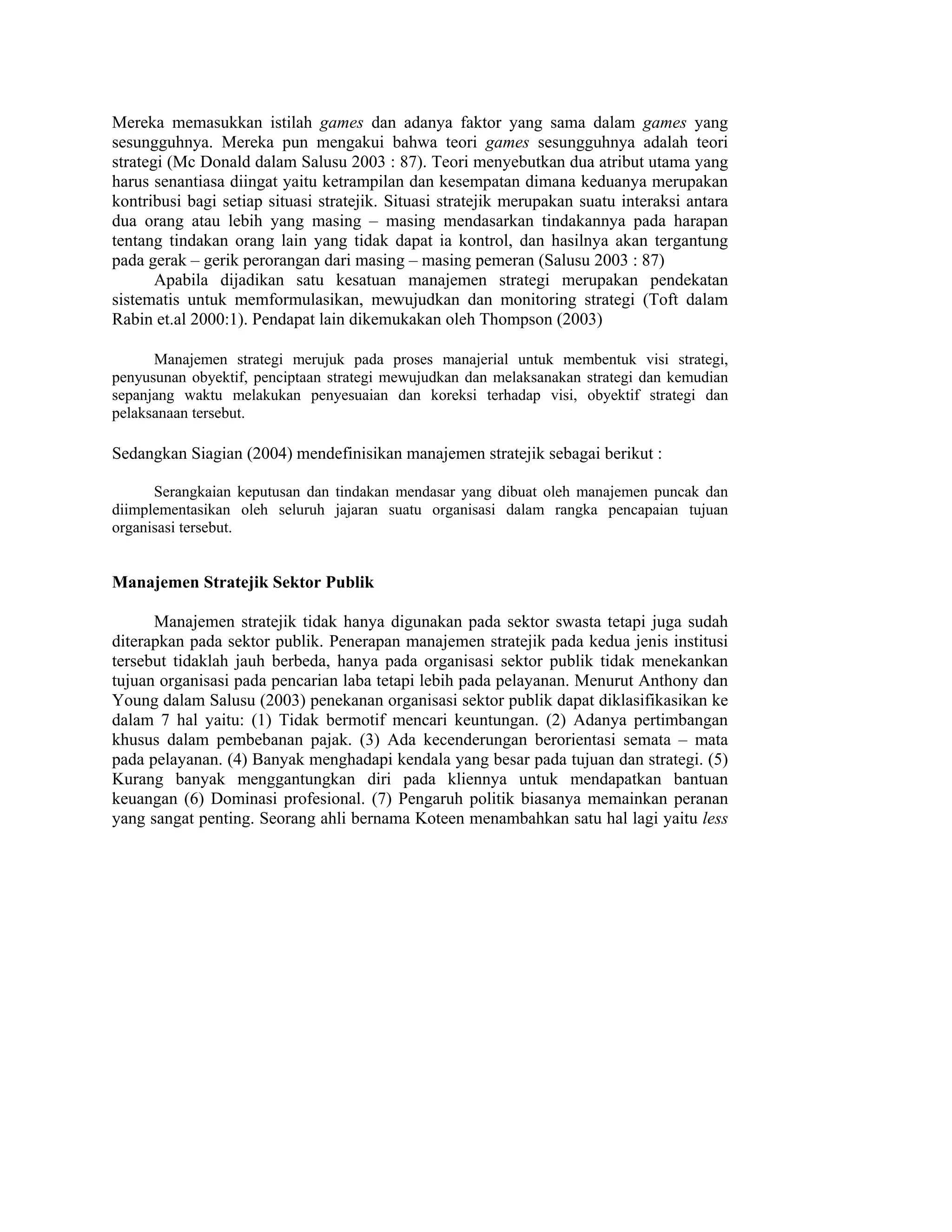 21947378 manajemen-strategi-sektor-publik-langkah-tepat-menuju-good-governance | PDF