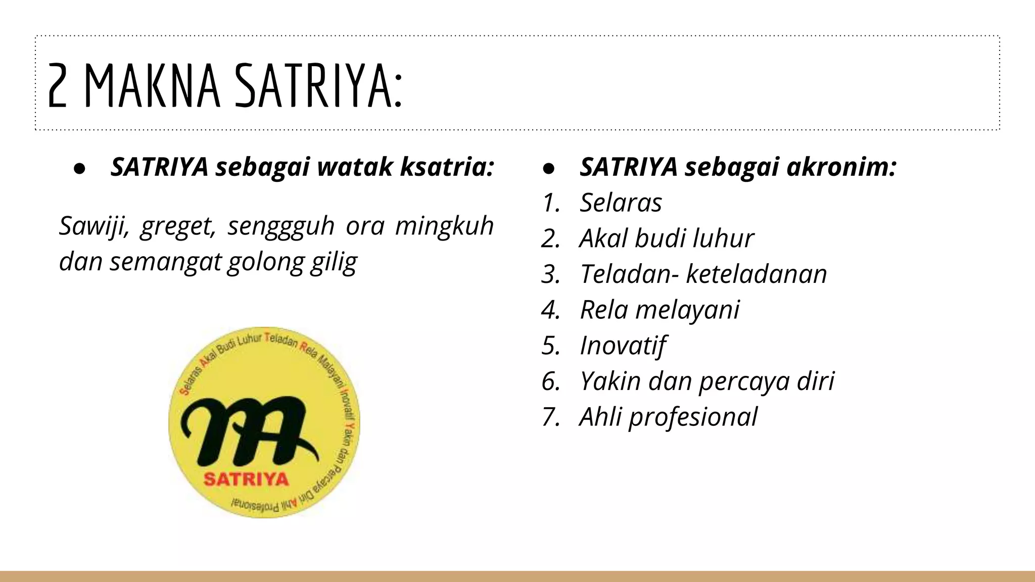 budaya satriya dengan administrasi publik kontemporer | PPTX