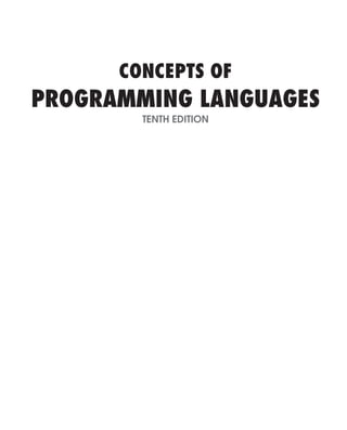 Concepts of Programming Languages (10th Edition) Sebesta | PDF
